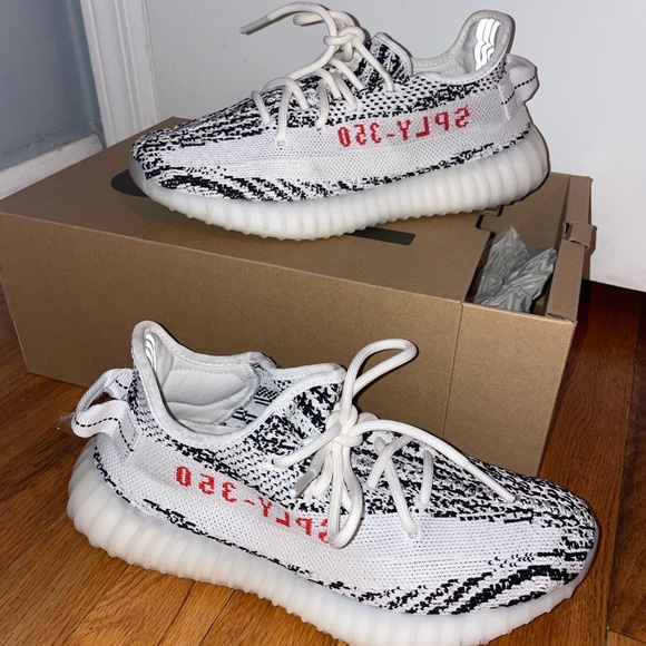Yeezy | Shoes | Yeezy Boost V2 35 Whiteblackred Zebra | Poshmark